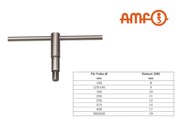 Buitenvierkantsleutel 14mm DIN 905 Ø 315mm AMF - DKMTools - 22704108 IMPA