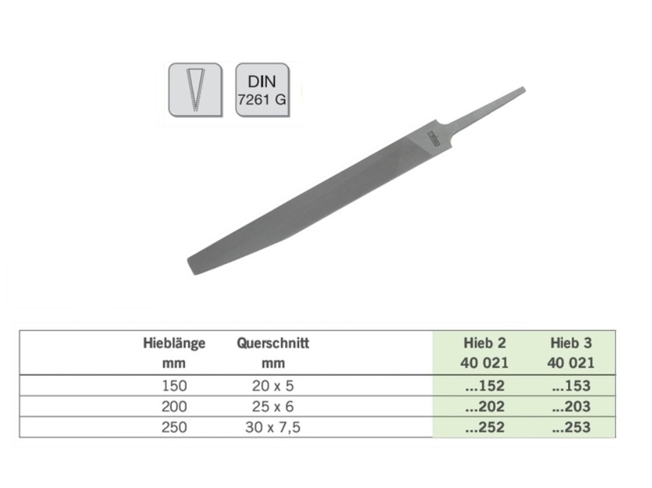 Mesvijl DIN 7261 G - DKMTools - Vijlen