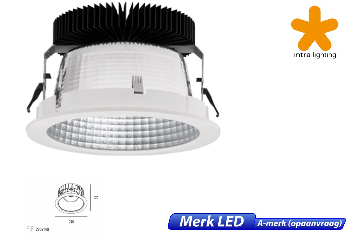 Nitor flat LED 21W 1800lm 830 IP44 wit dpr - DKMTools - Downlighters IMPA